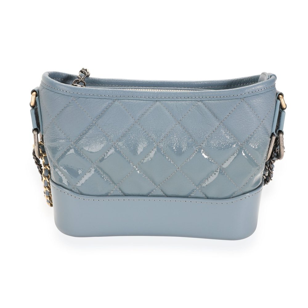 CHANEL | Bags | Chanel Blue Ombr Quilted Patent Leather Aged Calfskin ...